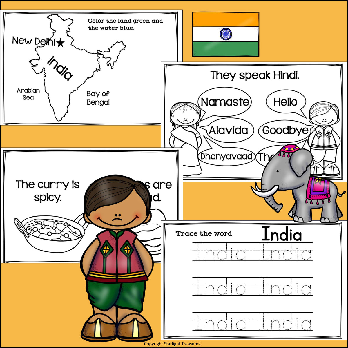 India Mini Book for Early Readers - A Country Study – Starlight ...