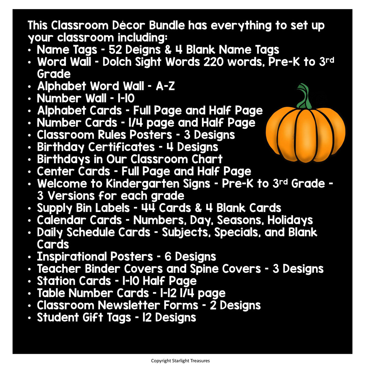 Classroom Decor Pack - Fall Theme – Starlight Treasures LLC