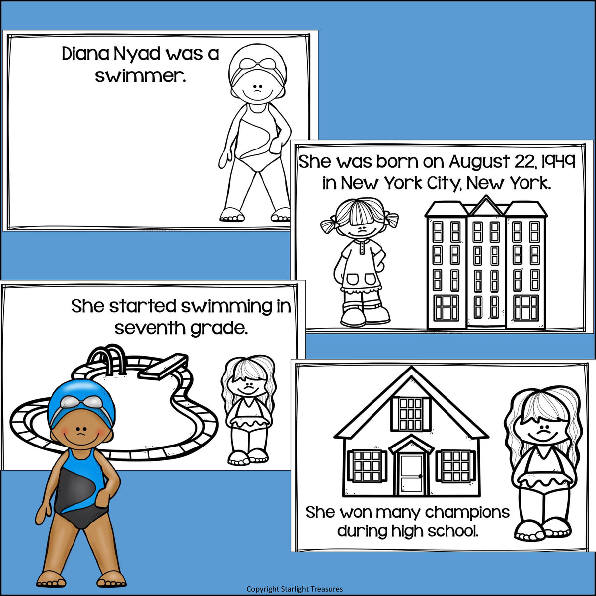 Diana Nyad Mini Book for Early Readers: Women's History Month ...