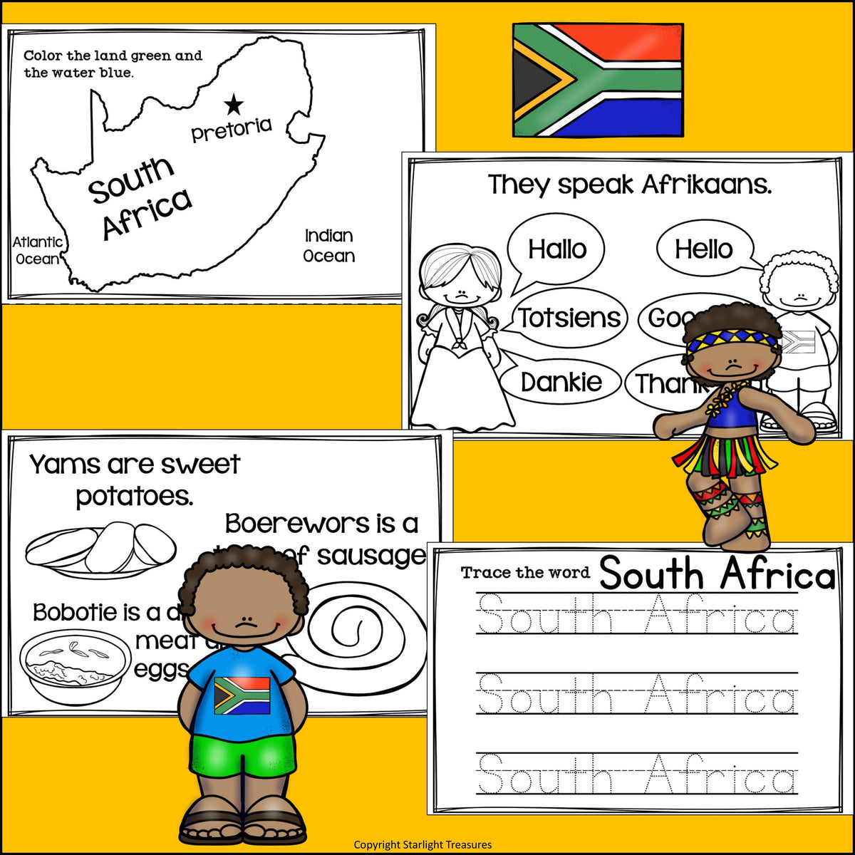 South Africa Mini Book for Early Readers - A Country Study – Starlight ...