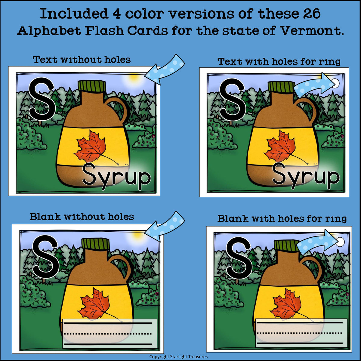 Alphabet Flash Cards for Early Readers - State of Vermont – Starlight ...