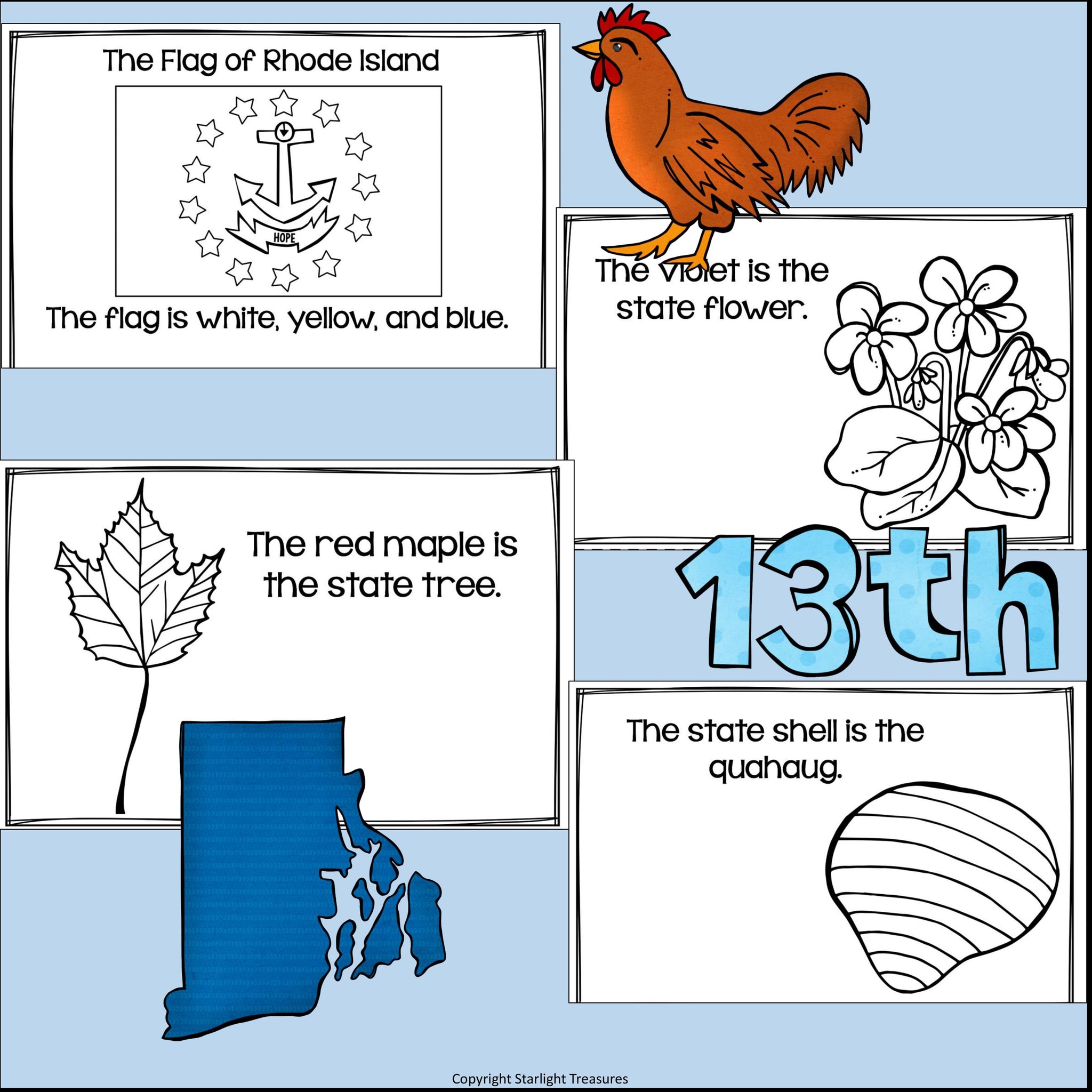 Rhode Island Mini Book for Early Readers - A State Study – Starlight ...