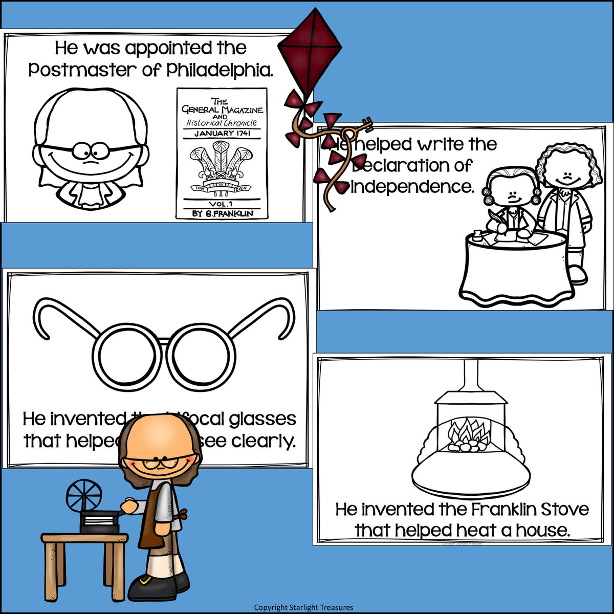 Benjamin Franklin Mini Book for Early Readers: Inventors – Starlight ...