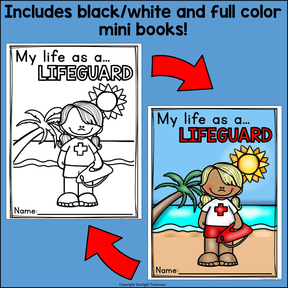 Lifeguard Mini Book for Early Readers - Careers and Community Helpers ...